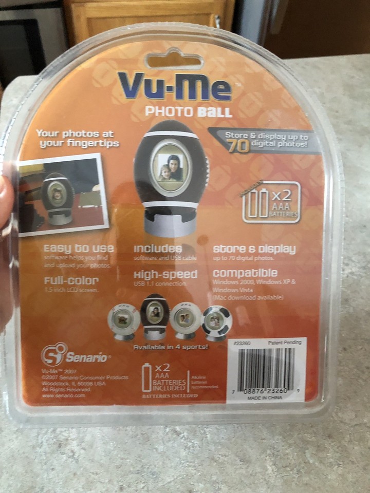 Senario Vu-Me Photo Ball Digital Photo Frame Football NIP! | eBay