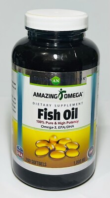 Amazing Omega Fish Oil Omega 3 EPA/DHA 1000MG 200 Softgels 💊 | eBay