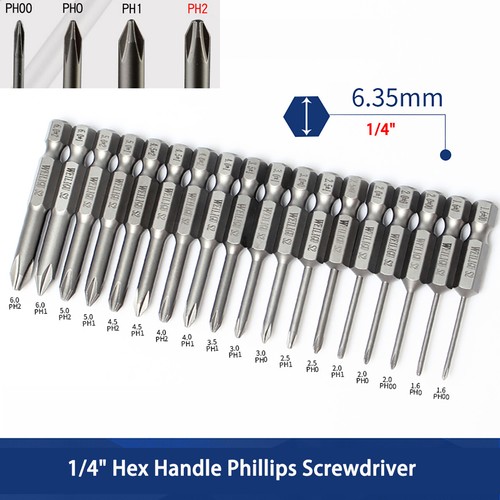 1/4" Hex Phillips Screwdriver Drill Quick replacement of connection ...
