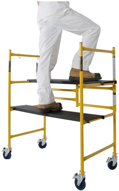 Metaltech 4 Foot High Portable Basic Mini Mobile Scaffolding With ...