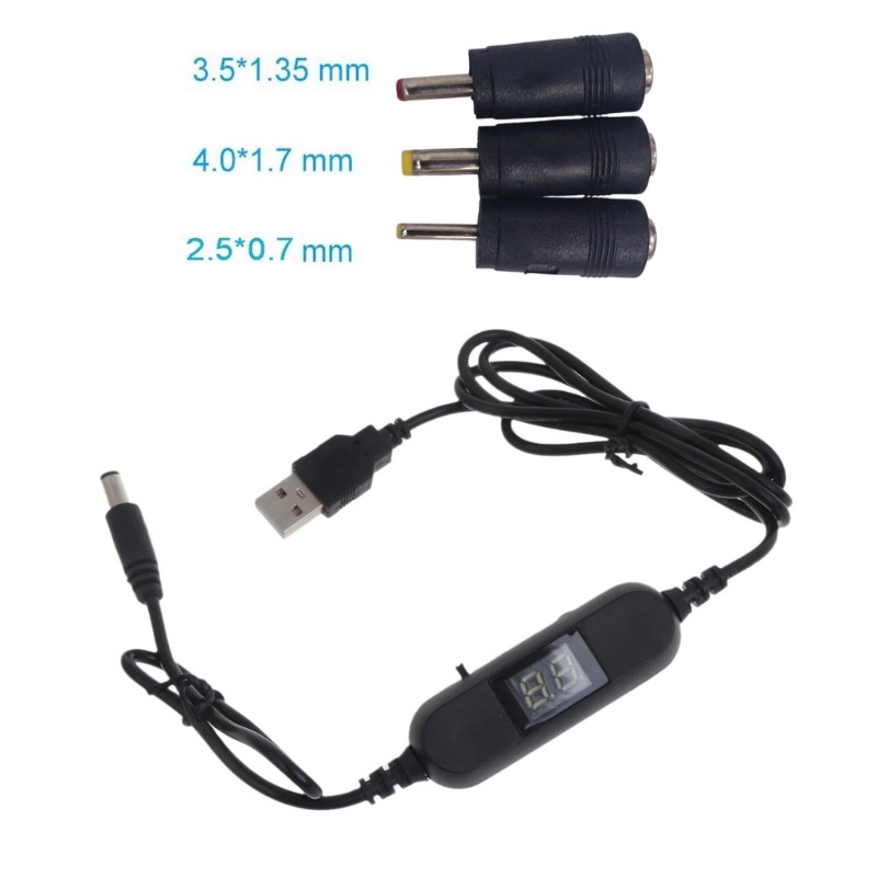 USB 5V to DC1.5V-12V USB voltages Step Up Converters Cable voltages ...