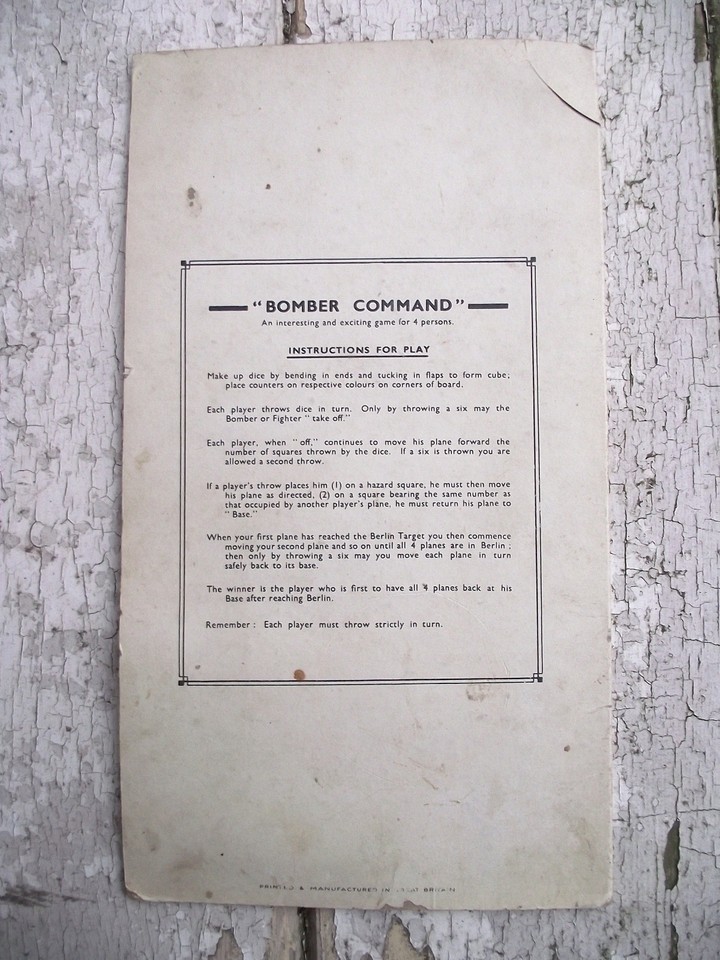 V-Rare Original WW2 Royal Air Force / RAF Bomber Command Board Game ...