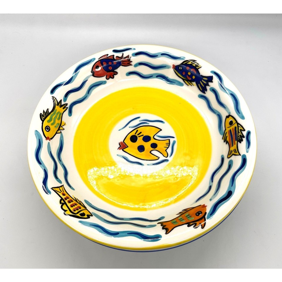 Les Tropiques by Strata Group Set of 4 Pasta Bowls 9" Hand Painted ...