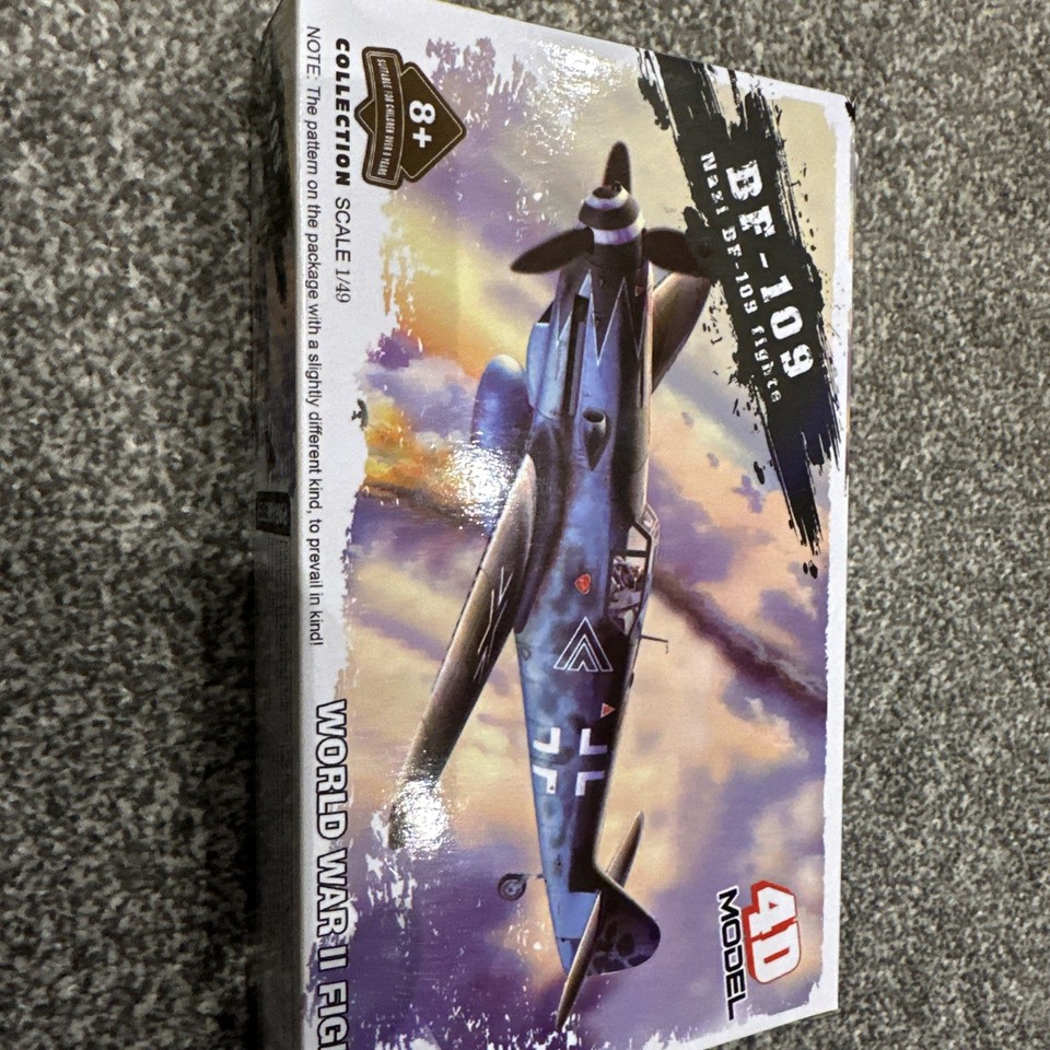 Plastic Kit 4D Model 1/48 scale BF-109 WW2 Fighter No.4 kit Pre-painted ...