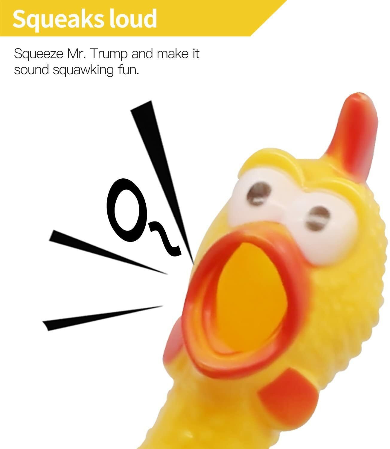 12" SCREECHING RUBBER CHICKEN - SQUEAK Sound Squeeze Screaming Dog ...