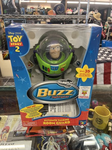 Toy Story 2 Disney Pixar NIB Buzz Lightyear Ultimate Talking Room Guard ...