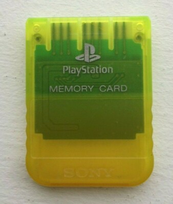 Sony PlayStation OEM Official 1 PS1 PSX Memory Card SCPH-1020 - YELLOW ...