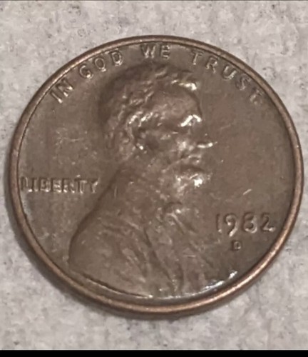 1982 D Large Date Transitional Year Penny. Double Die And Grease Struck ...