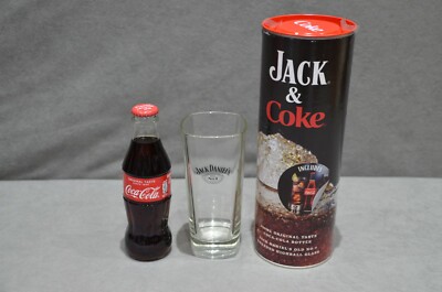 JACK & COKE Jack Daniel's Highball Glass & Coca Cola Bottle Gift Set In ...