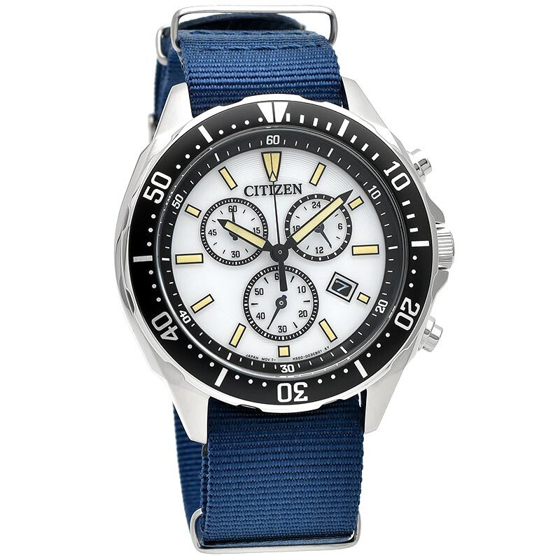 CITIZEN COLLECTION AT2500-19A Chronograph Eco-Drive Solar Watch Blue ...