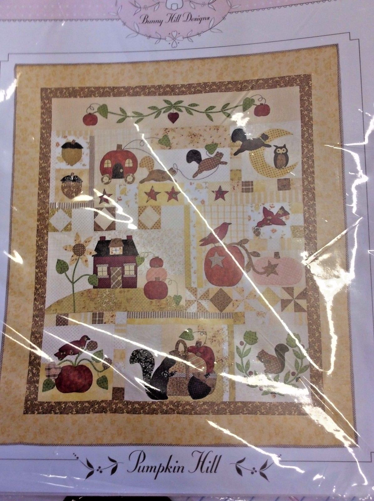 Bunny Hill Designs 8 BOM Quilt Pattern Kit Pumpkin Hill #1077 1 Block ...