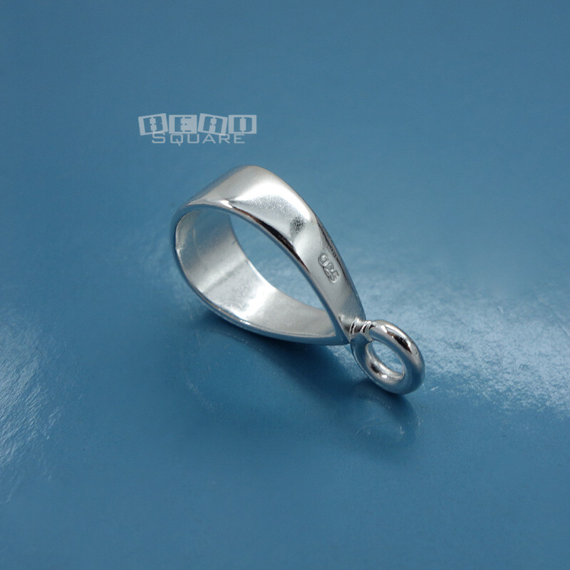 Sterling Silver Smooth Simplicity Pendant Bail Connector Open Loop ...