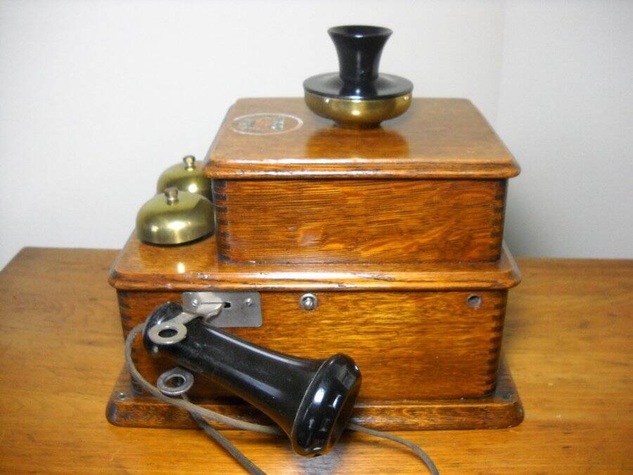 Rare Antique Swedish American Telephone Company Chicago Crank Wall ...