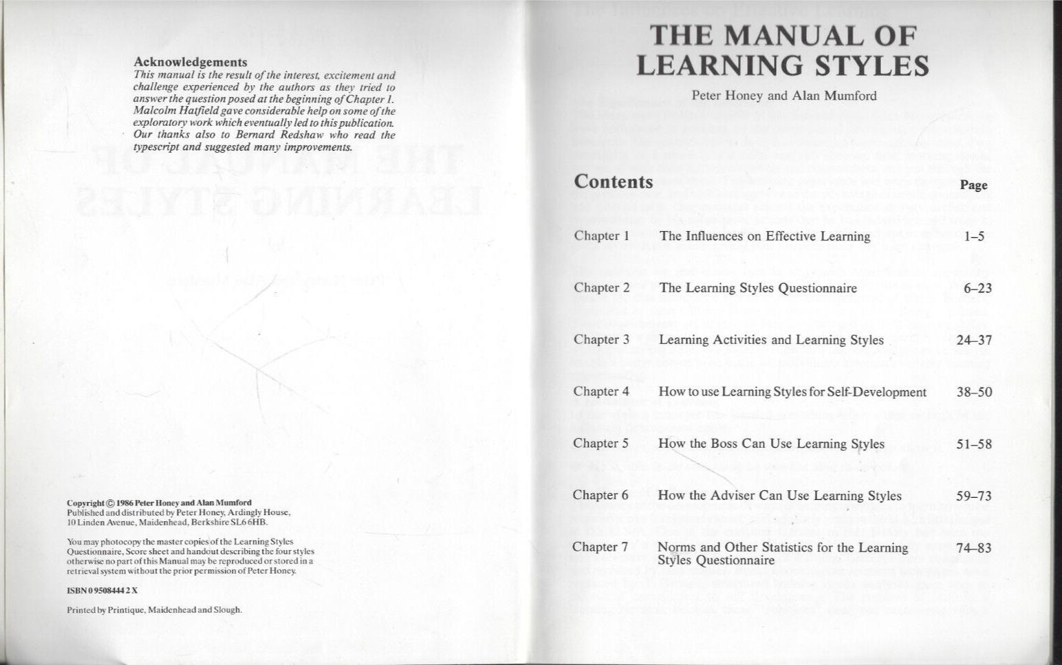 The Manual of Learning Styles by Peter Honey and Alan Mumford PB Book ...