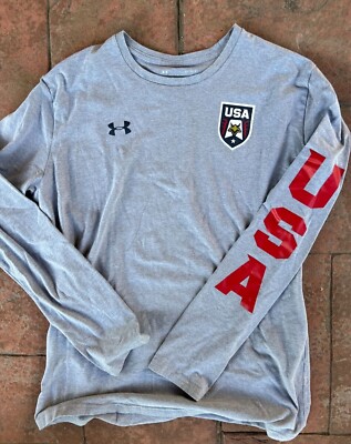 UNDER ARMOUR USA NATIONAL TEAM America Olympics Long Sleeve HeatGear ...