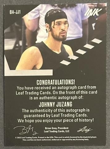 2023 Leaf Ink #BA-JJ1 Johnny Juzang Autograph Auto | eBay