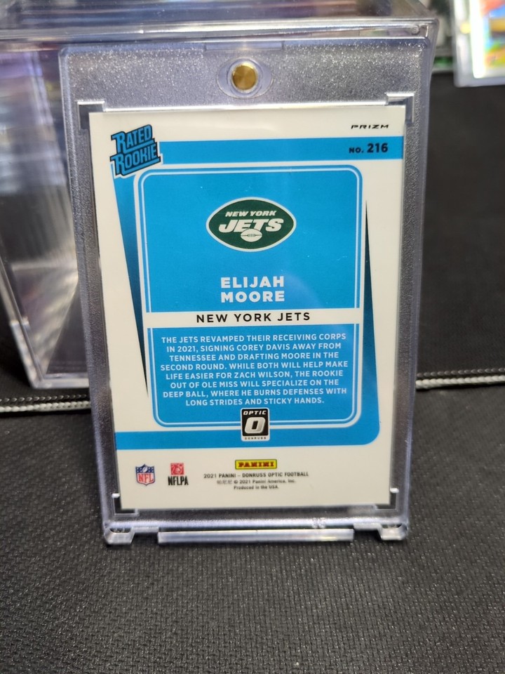 Elijah Moore Rated Rookie 2021 Panini Donruss Optic Football #216 Blue ...