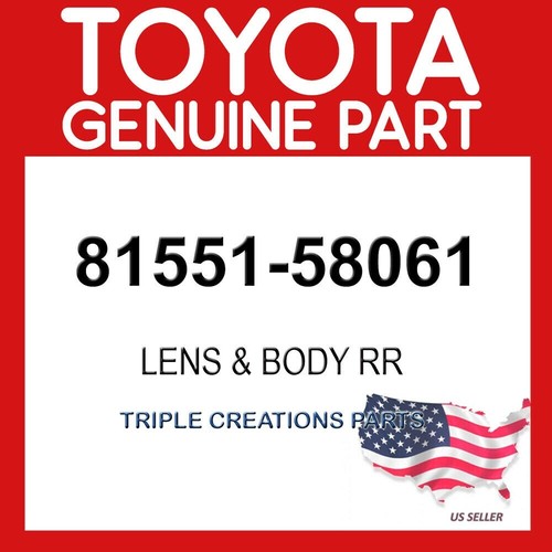 TOYOTA GENUINE 8155158061 LENS & BODY, REAR COMBINATION LAMP, RH 81551 ...