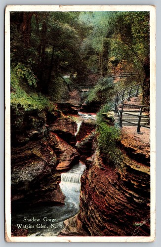 Watkins Glen Shadow Gorge New York NY Postcard | eBay