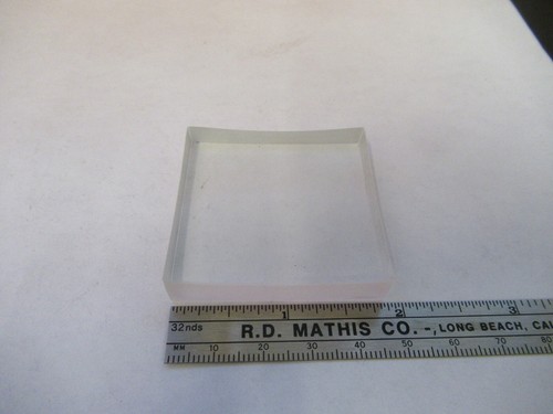 OPTICAL GLASS TRANSLUCENT CONCAVE PLANO RECTANGULAR LENS AS PICTURED # ...