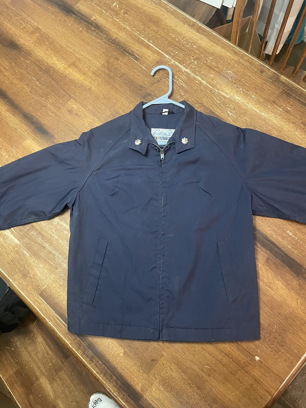 Ceiling Zero by Blauer blue windbreaker jacket. Size 14R | eBay