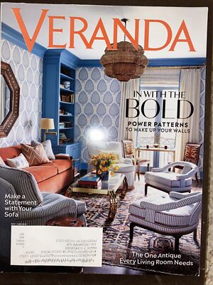 Veranda Back Issue Magazine May June 2019 bold walls power Like New | eBay