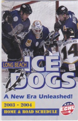 2003-04 LONG BEACH ICE DOGS HOCKEY POCKET SCHEDULE ECHL | eBay