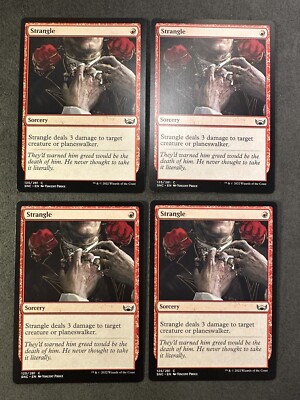 Strangle X4 (Playset) MINT New Capenna SNC MTG Magic the Gathering | eBay