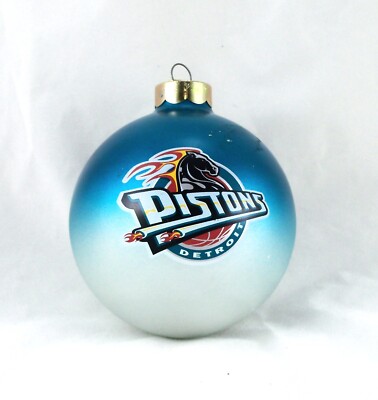 Detroit Pistons Glass Christmas Ornament Sports Holiday NBA | eBay