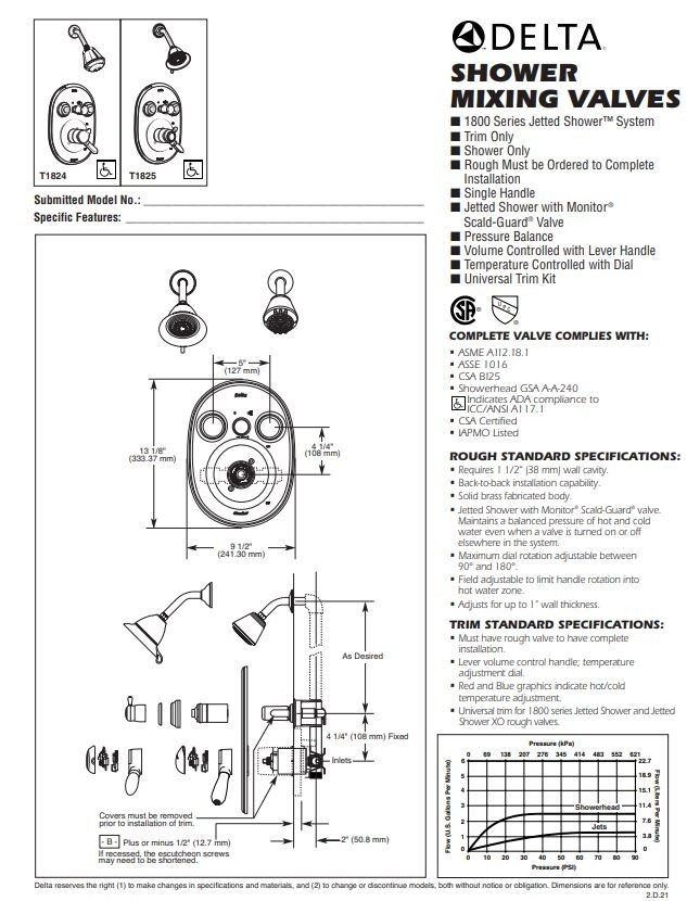Delta Single Handle Shower Diagram Delta Stainless Steel Finish