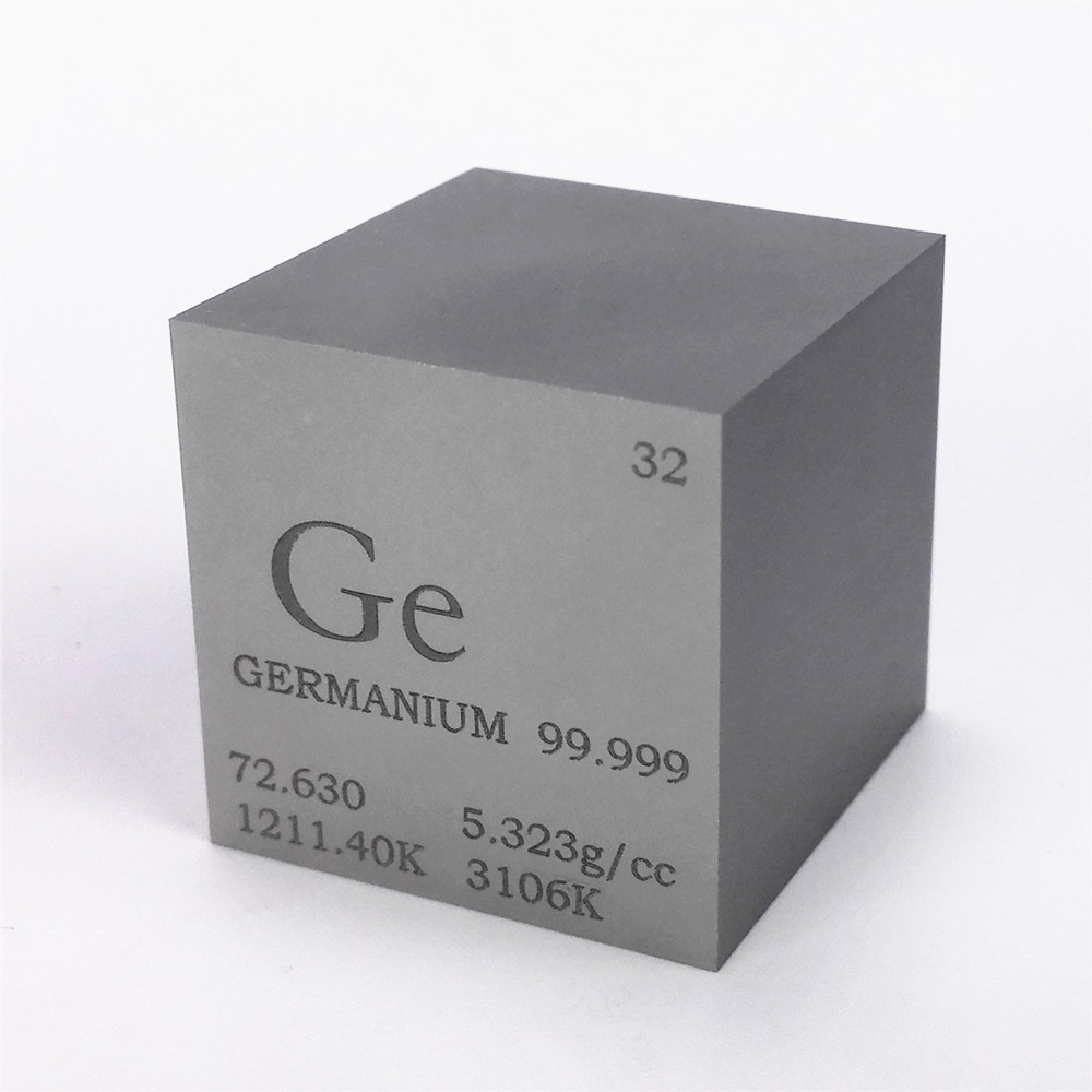 1 inch 25.4mm Germanium Metal Cube 99.999% 87 grams Engraved Periodic ...
