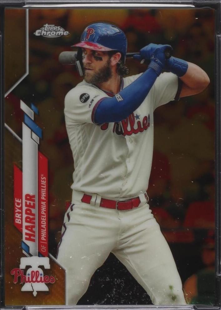 2020 Topps Chrome - Bryce Harper #97 Gold Refractor Batting /50 for ...