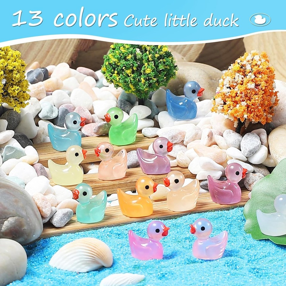 260PCS Mini Tiny Resin Ducks Little Miniature Plastic Small Ducks Bulk ...
