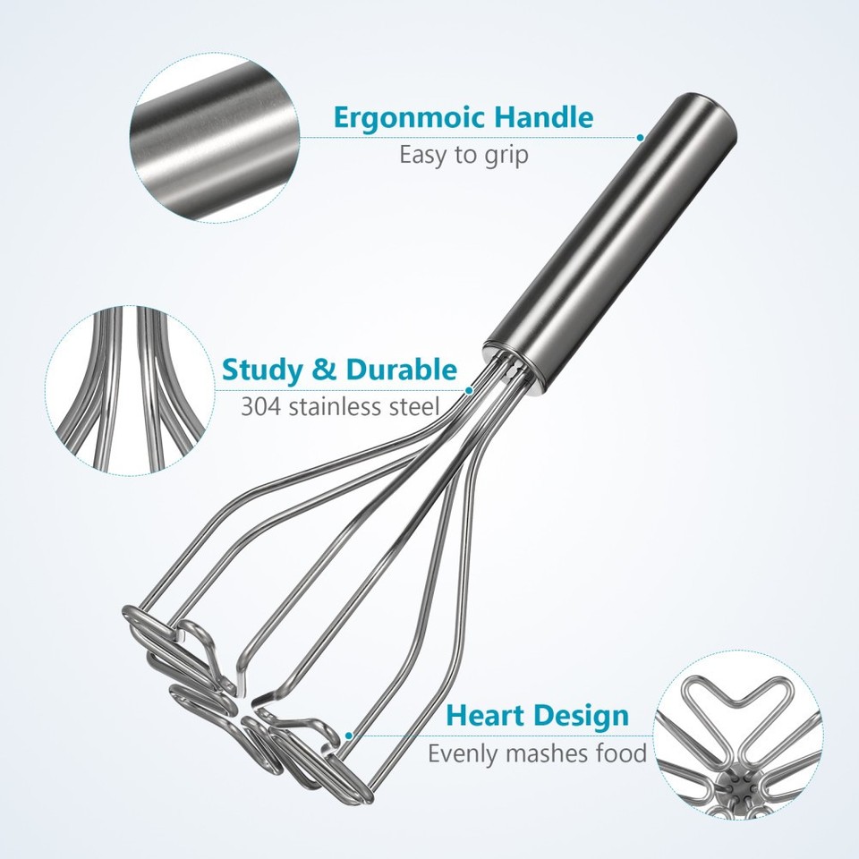 Potatoe Masher Stainless Steel Kitchen Tool Avocado for Restaurant ...