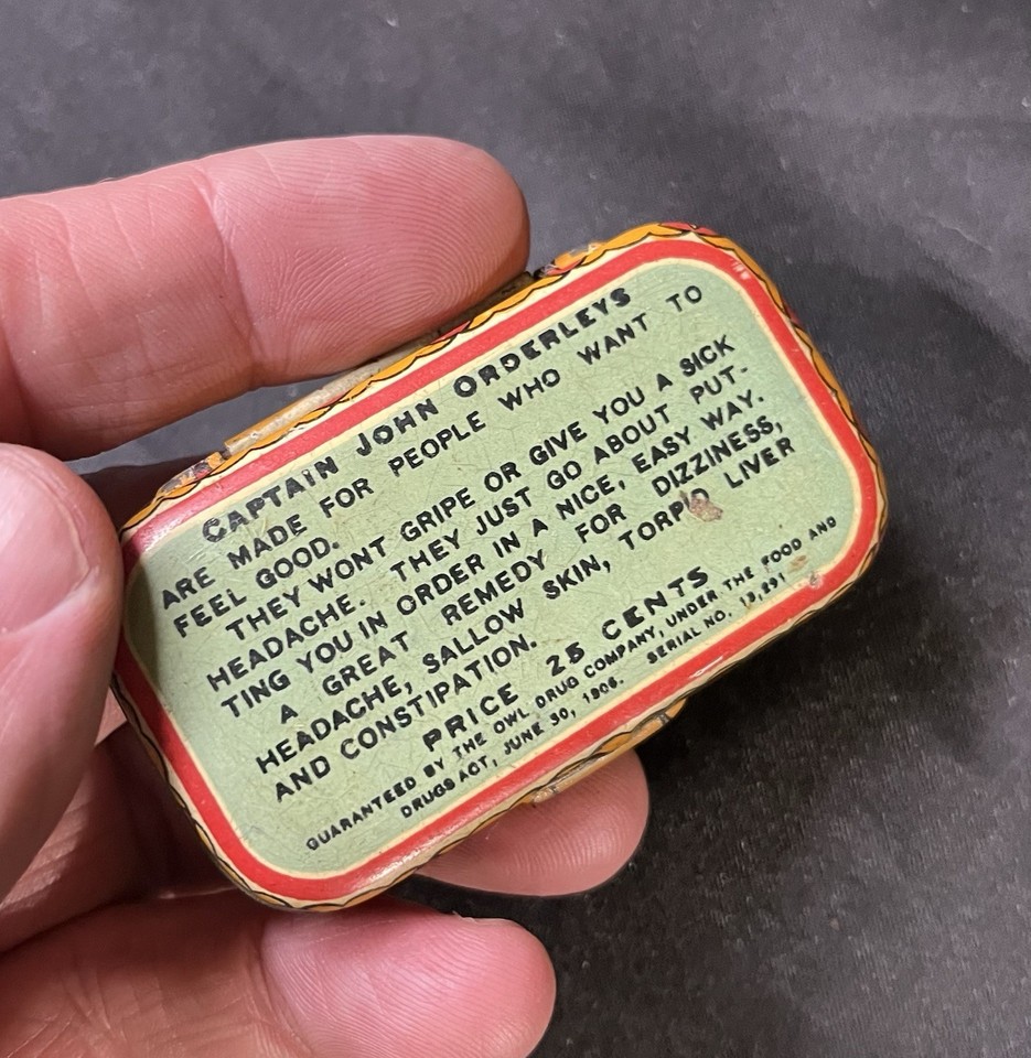 CAPTAIN JOHN ORDERLEYS OWL DRUGS SAN FRANCISCO TIN | eBay