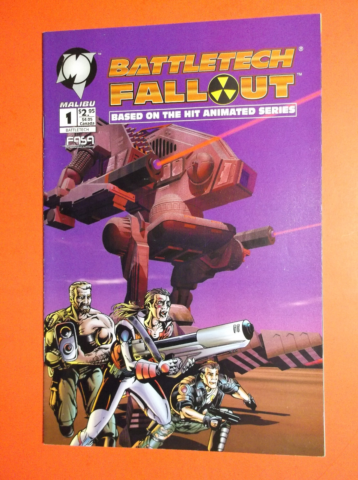 BATTLETECH FALLOUT # 1 - VF+ 8.5 - HIT TV ANIMATED SERIES - 1994 MALIBU ...