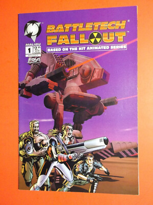 BATTLETECH FALLOUT # 1 - VF+ 8.5 - HIT TV ANIMATED SERIES - 1994 MALIBU ...