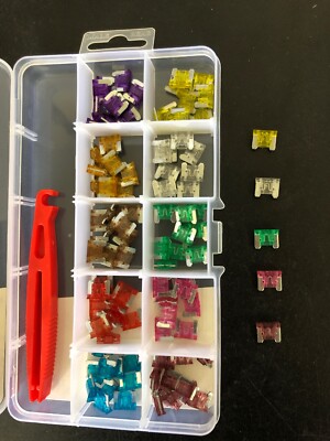 101pc Car Fuses Low Profile Mini Micro Blade Fuse Puller 3A-40A Truck ...