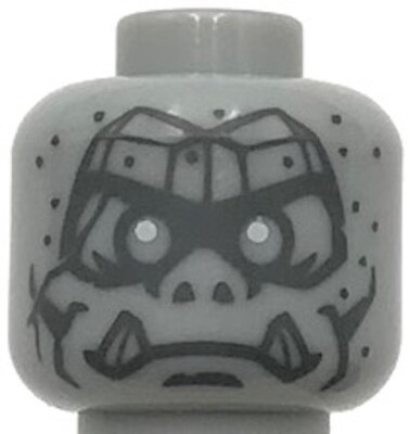 Lego New Light Bluish Gray Minifigure Head Alien Gargoyle with Cracks ...