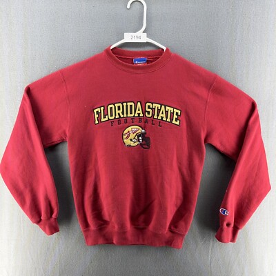 Florida State Seminoles Football Sweater Small Red Football Champion | eBay