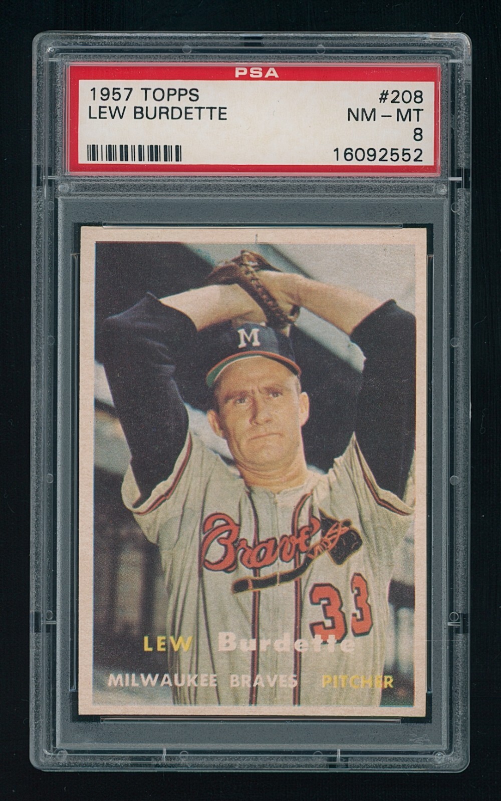 1957 Topps #208 Lew Burdette PSA 8 NM-MT | eBay