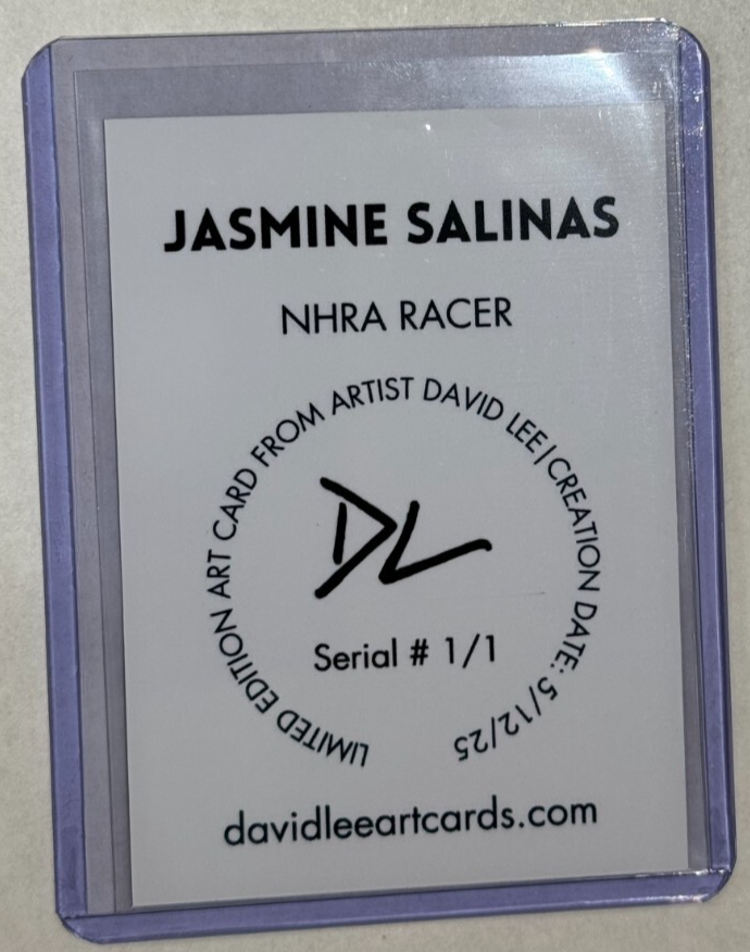 Jasmine Salinas Platinum Plated Artist Signed "NHRA Racer" Trading Card ...