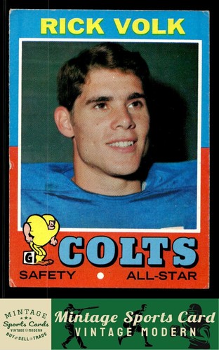 1971 Topps - Rick Volk - #32 Baltimore Colts VG/VG+ | eBay