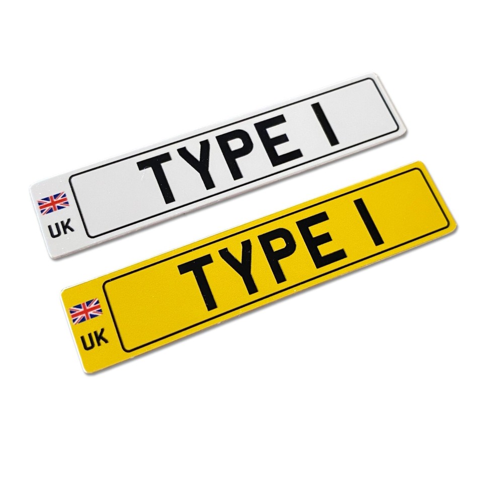 1:10 Scale UK British RC Mini Plastic Number Plate Plates Pair License ...