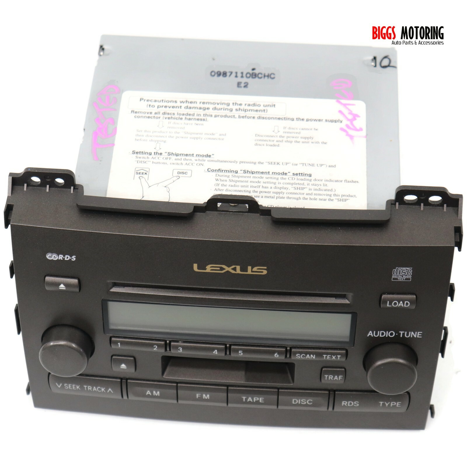 2003-2005 Lexus GX470 Radio Stereo Cassette 6 Disc Changer Cd Player ...