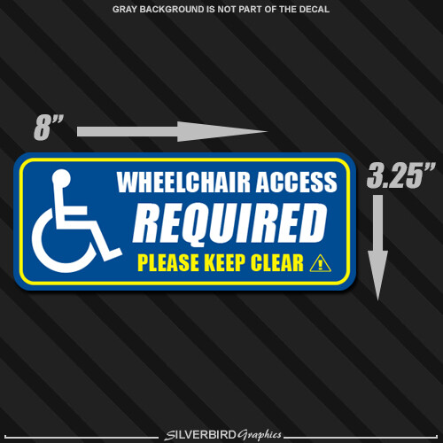 Handicap wheelchair access sticker vehicle decal disabled window ...