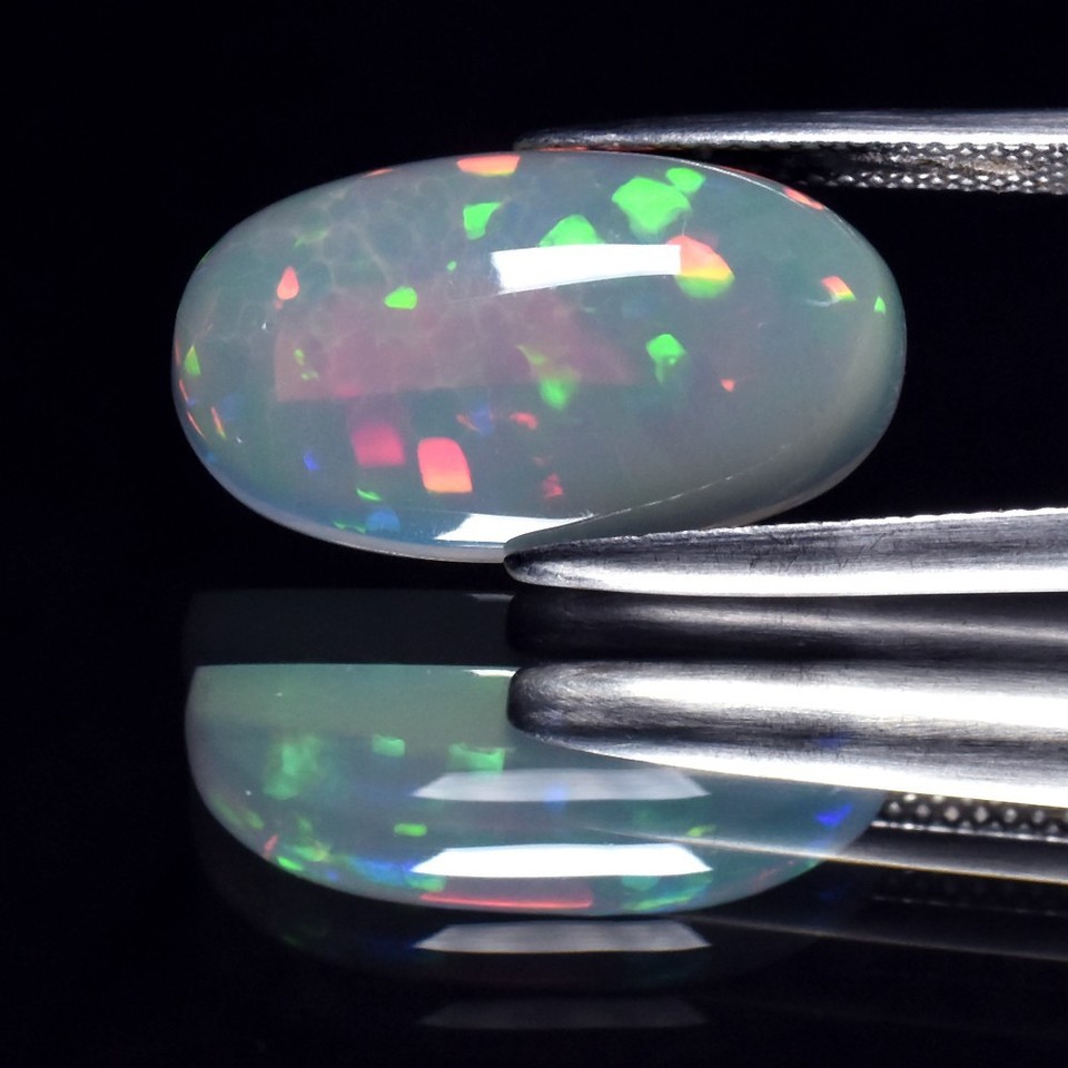 💎Rare 8.93ct Natural Transparent Crystal Opal with Play-of-Color ...