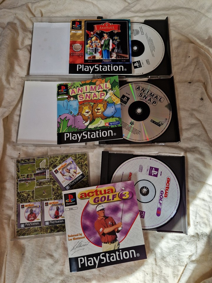 PS1 Game Bundle 8 - 10 Sony Playstation Games - All COMPLETE WITH ...