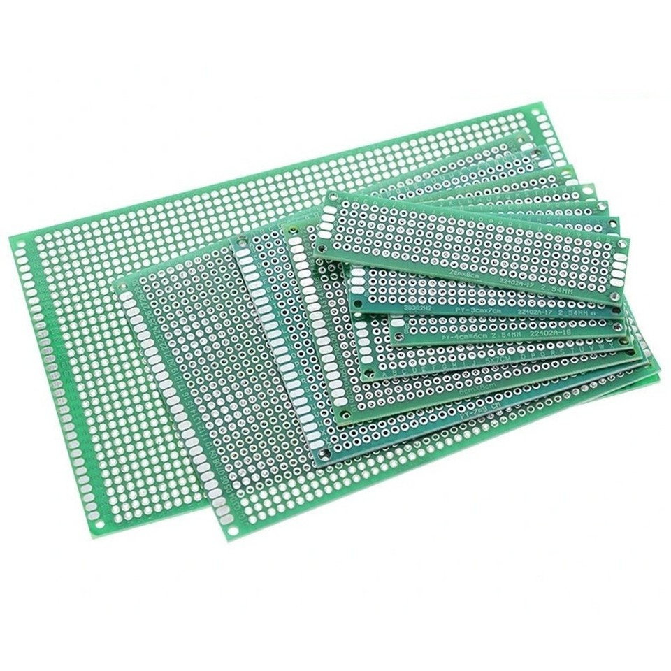 Electronics Hobby Protoboard Kit Double Sided PCB Solderable Copper ...