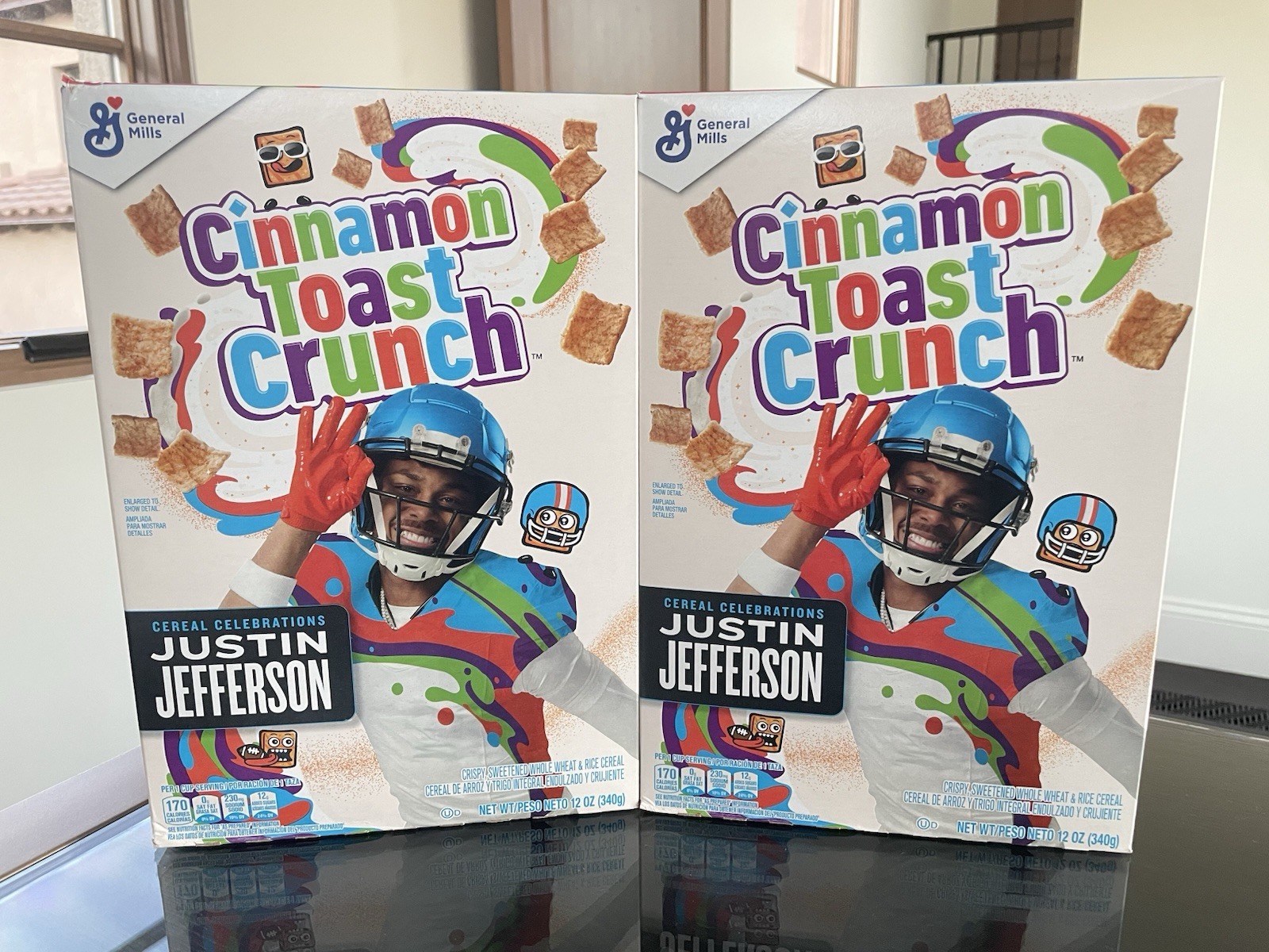 NFL Limited Edition Justin Jefferson Cereal Cinnamon Toast Crunch - Lot ...